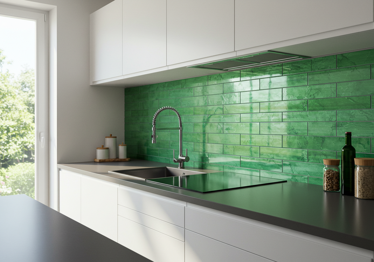 Green Backsplash Kitchen Tiles: Transform Your Space with Vibrant Style ...